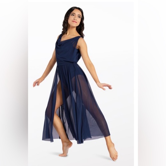 balera | Costumes | Double Cowl Mesh Maxi Dress | Poshmark